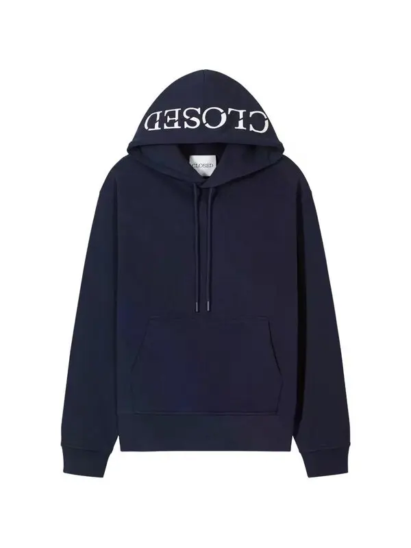 Closed Logo-print Hoodie - Blue
