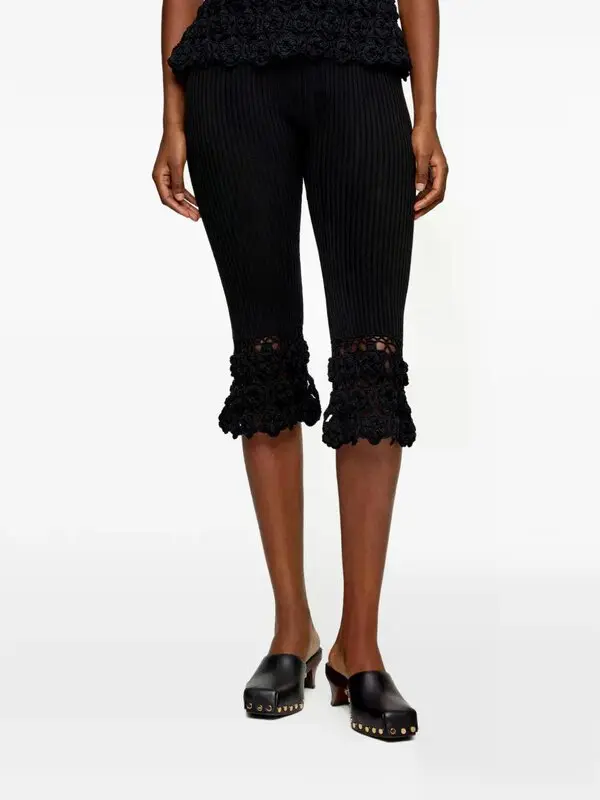 GANNI Floral Ribbed Trousers