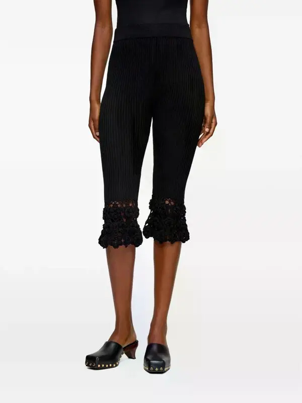 GANNI Floral Ribbed Trousers