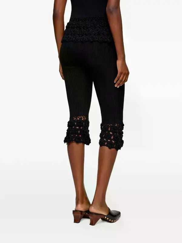 GANNI Floral Ribbed Trousers