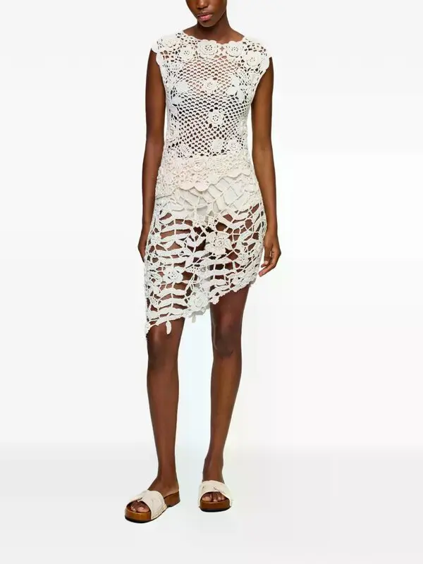 GANNI Crochet Knit Top - Neutrals