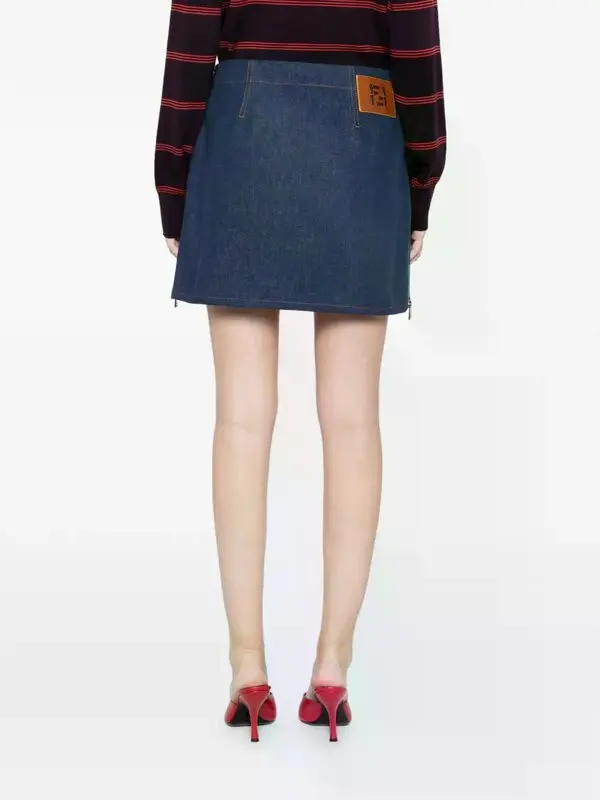 Fendi Logo-patch Mini Skirt