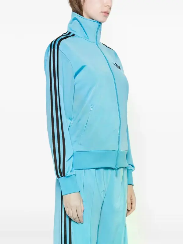 Adidas Three-stripe Zip Knitwear - Blue