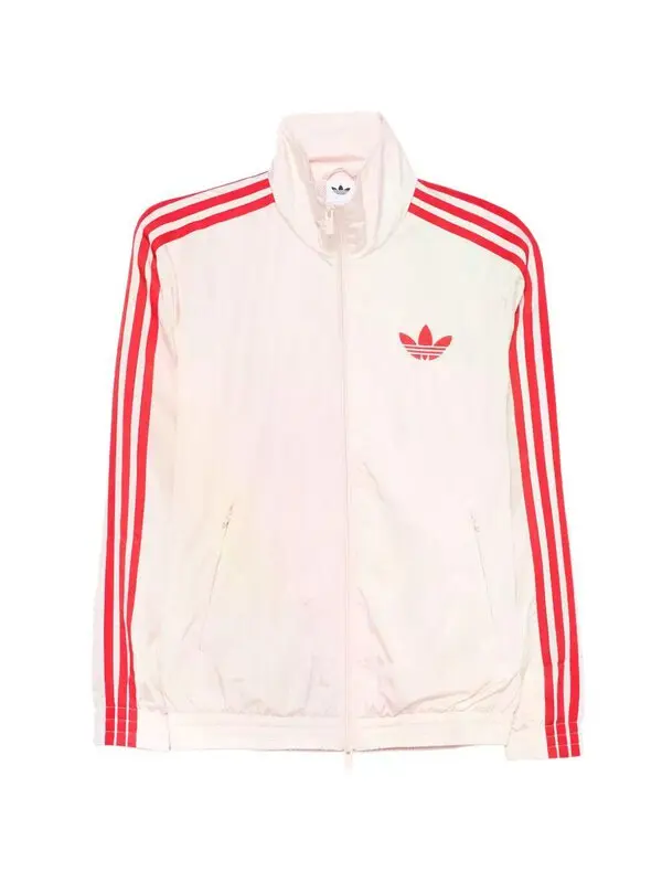 Adidas Logo-embroidered Track Jacket - Pink