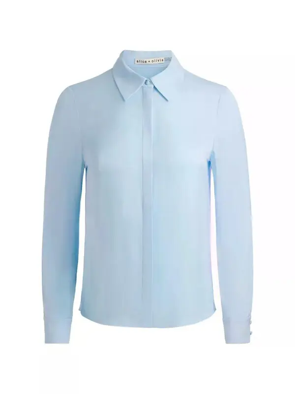 Alice + Olivia Placket Top - Blue