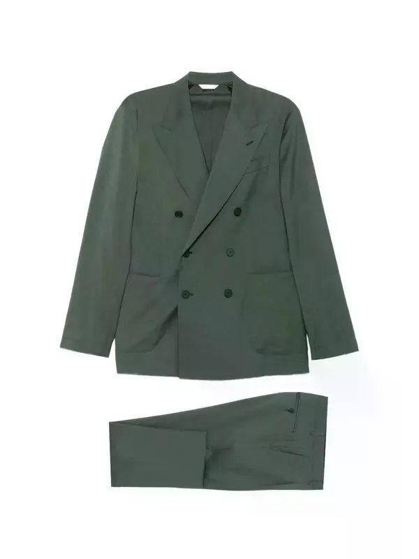 MANUEL RITZ Double-breasted Blazer - Green