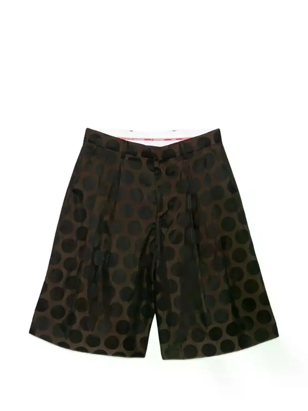CHARLES JEFFREY Polka-dot Tailored Shorts - Brown