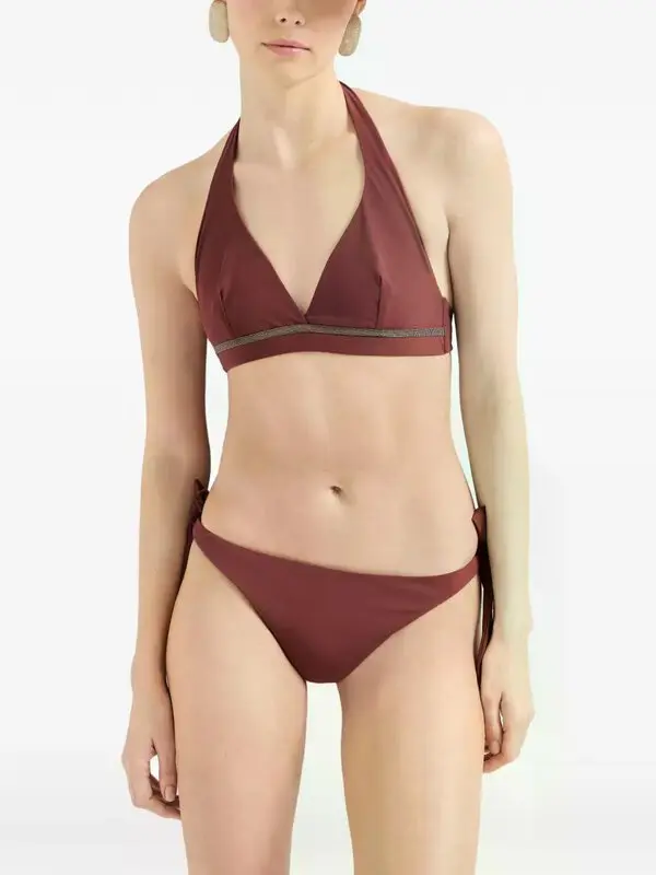 Brunello Cucinelli Monili Embellished Bikini Top