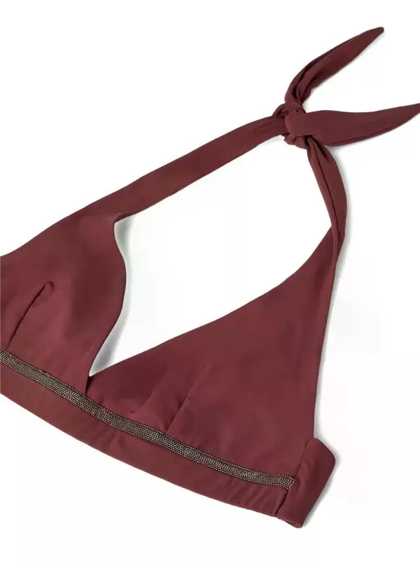 Brunello Cucinelli Monili Embellished Bikini Top