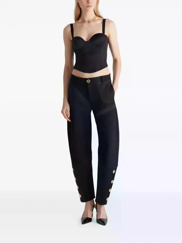 VIOLANTE NESSI Shaped-cups Top - Black
