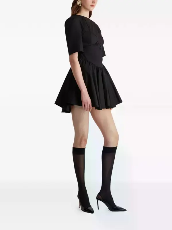VIOLANTE NESSI Timothee Twisted-bodice Mini Dress - Black