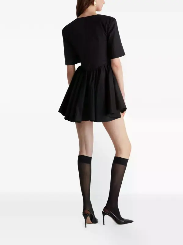 VIOLANTE NESSI Timothee Twisted-bodice Mini Dress - Black