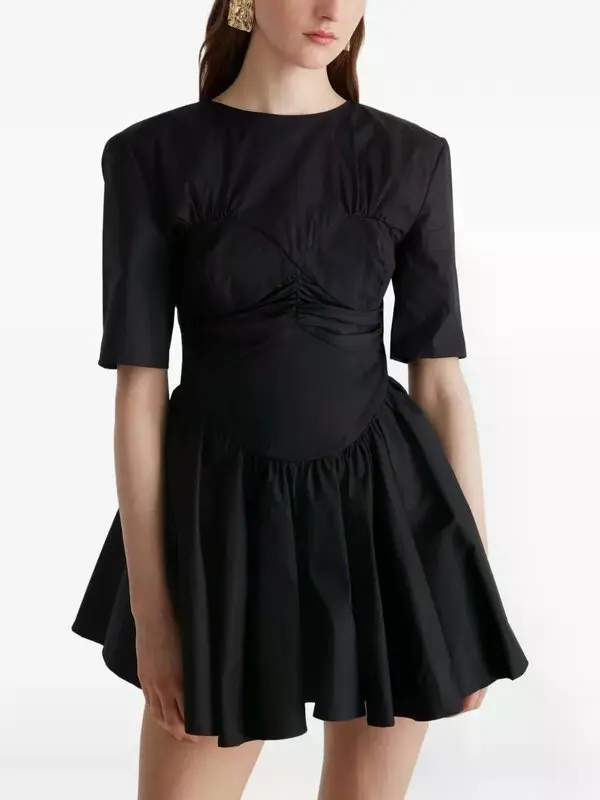VIOLANTE NESSI Timothee Twisted-bodice Mini Dress - Black