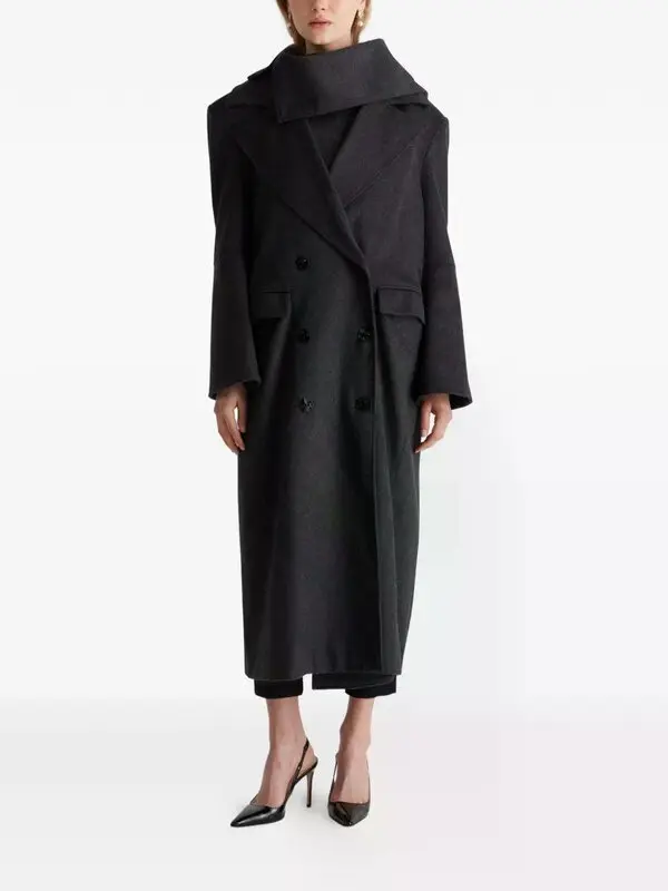 VIOLANTE NESSI Sloane Double-breasted Scarf Coat