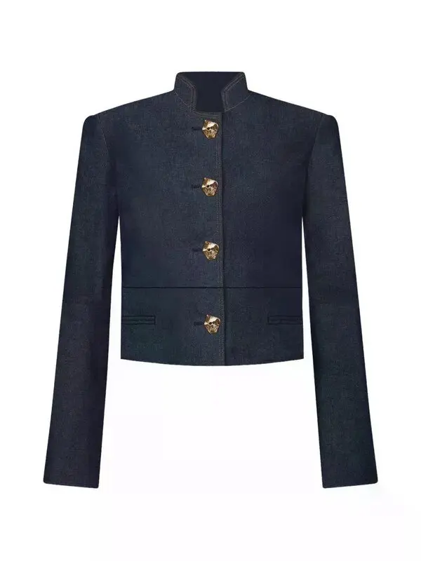VIOLANTE NESSI Vicente Stand Collar Button Jacket