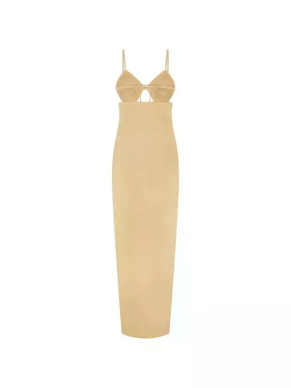 VIOLANTE NESSI Rodari Geometric-cup Maxi Dress - Gold