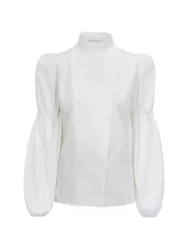 VIOLANTE NESSI Rubens High-neck Voluminous-sleeves Blouse - White