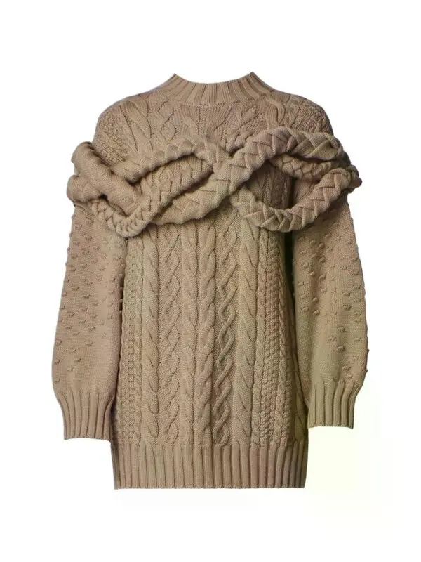 VIOLANTE NESSI Tornatore Cable-knit Sweater - Neutrals