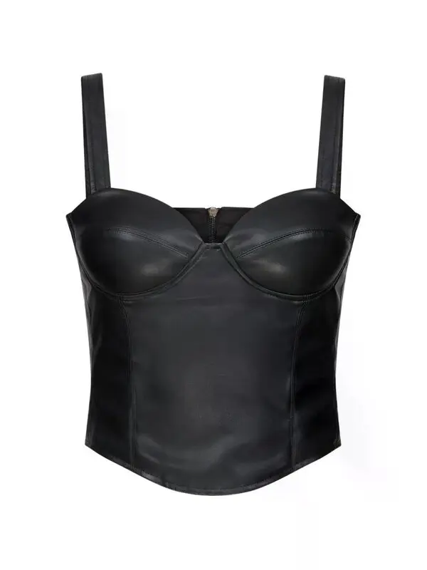 VIOLANTE NESSI Vermeer Shaped-cups Bustier Top - Black