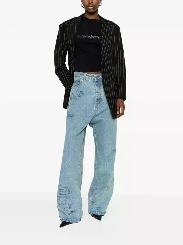 Vetements Stamp-print Jeans