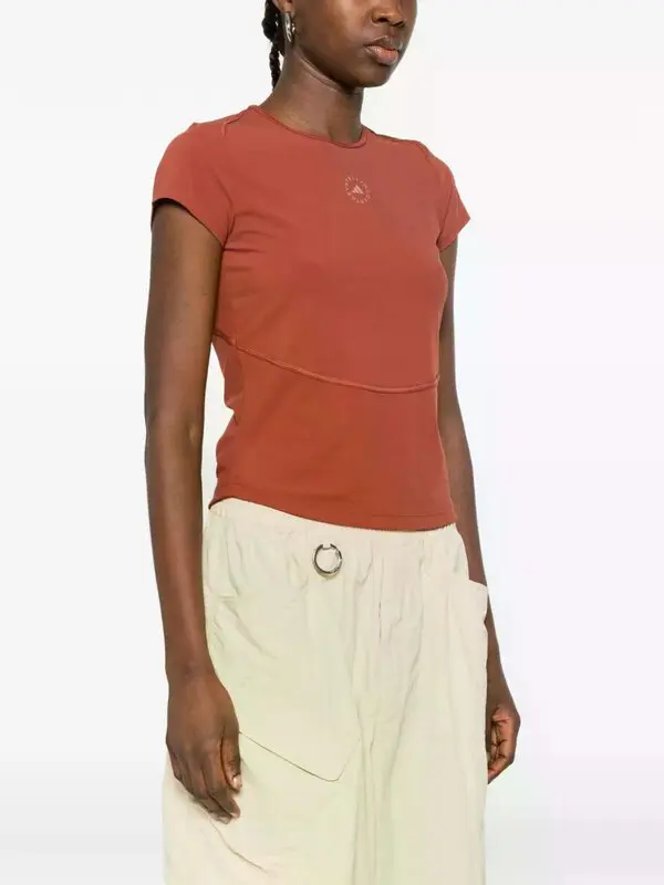 Adidas By Stella McCartney Logo-print T-shirt - Brown