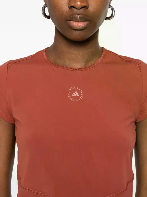 Adidas By Stella McCartney Logo-print T-shirt - Brown