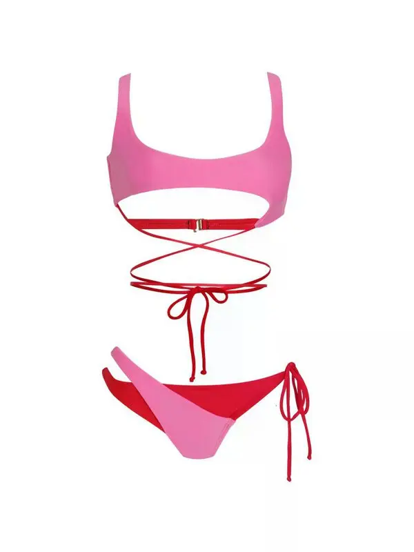 AMIR SLAMA Tie-detail Bikini - Pink