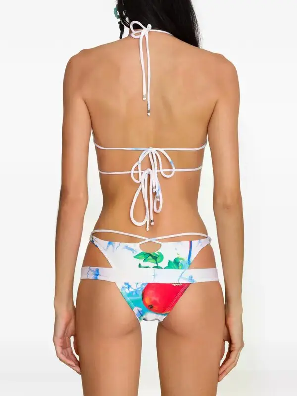 AMIR SLAMA Floral-print Tie Bikini