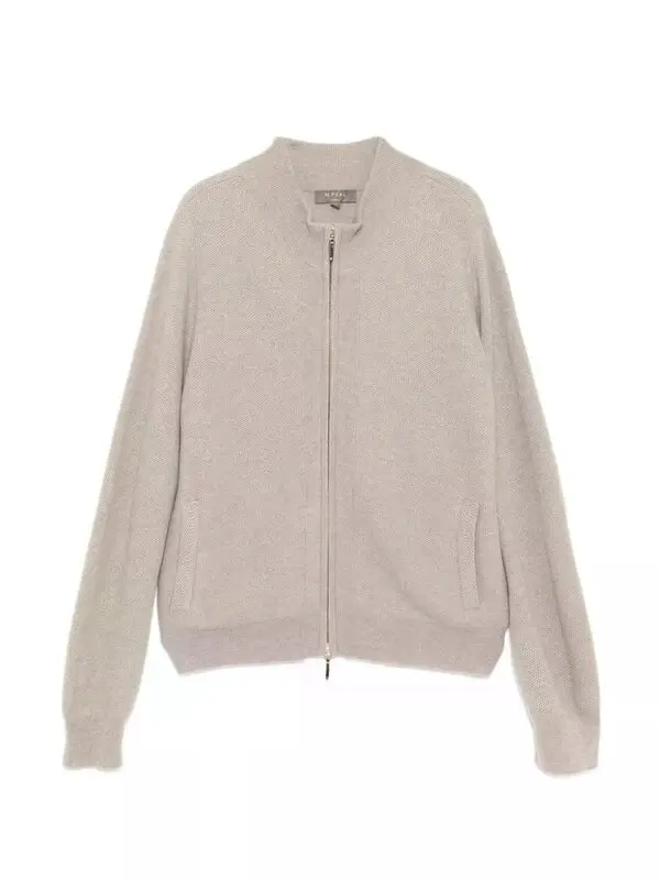 N.peal Honeycomb Zip-up Cardigan
