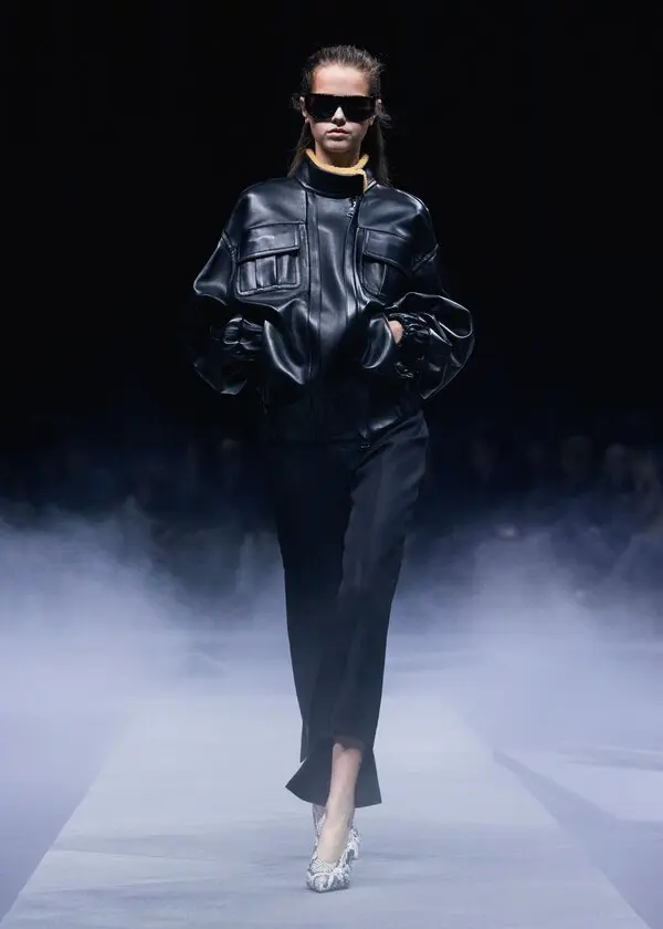 Khaite Malone Leather Jacket With Shearling Collar - Black