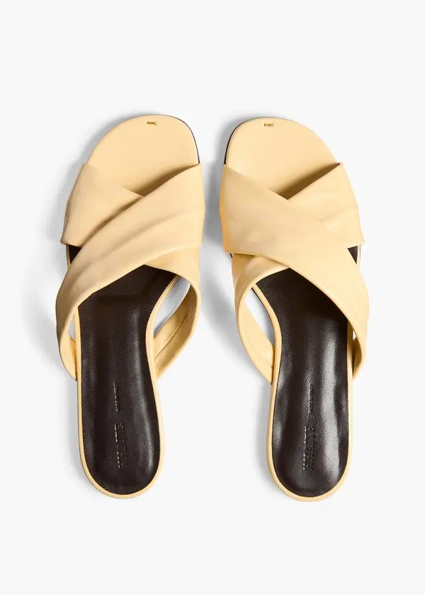 Khaite Liria Flat Sandal - Butter