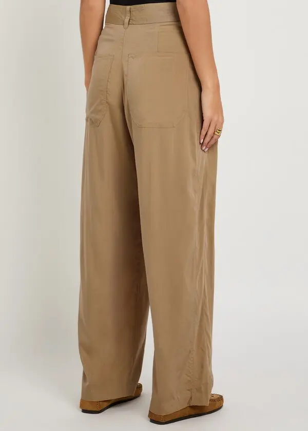 Isabel Marant Étoile Inaya Drawstring Woven Trousers - Khaki