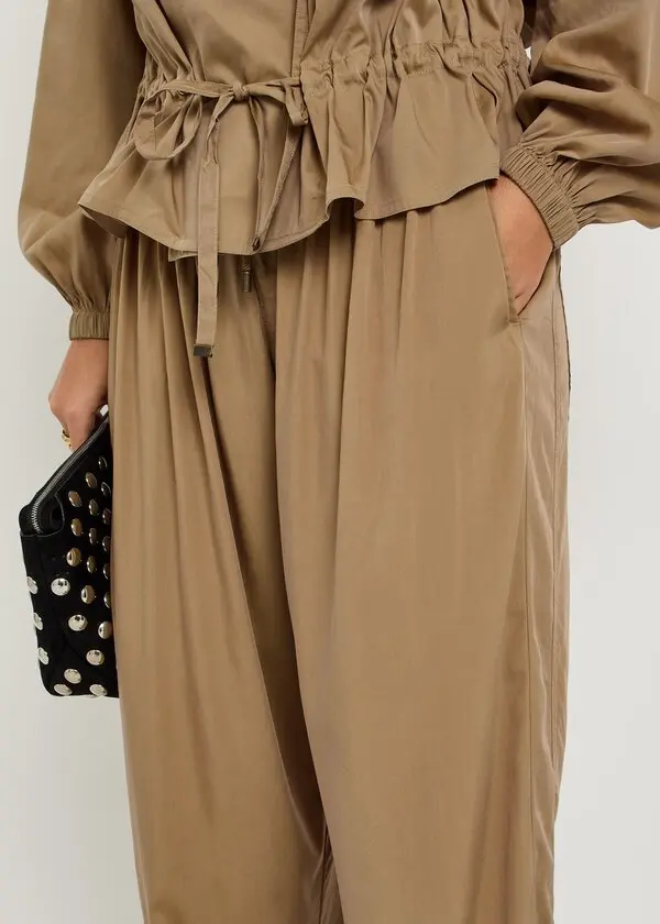 Isabel Marant Étoile Inaya Drawstring Woven Trousers - Khaki