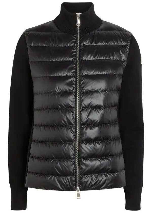 Moncler Padded Wool And Nylon Jacket
