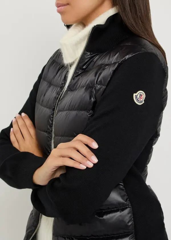Moncler Padded Wool And Nylon Jacket