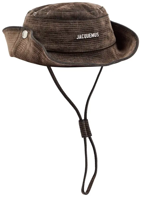 Jacquemus Flocked Denim Bucket Hat - Khaki