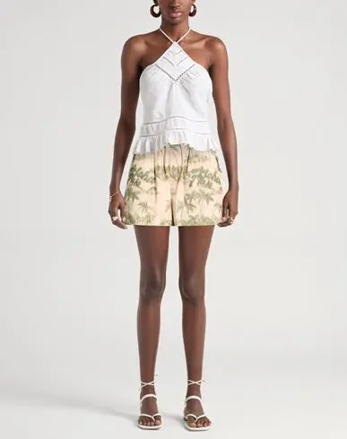 Maje Recycled Polyester And Cotton Hawaiian Print Shorts