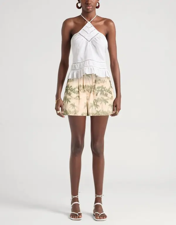 Maje Recycled Polyester And Cotton Hawaiian Print Shorts