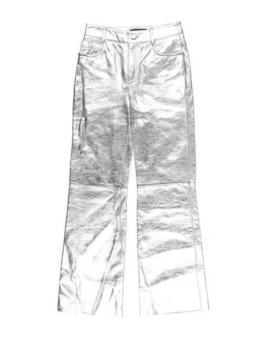 Maje Pants Size Cotton, Viscose - Silver