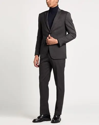TRUSSARDI Suit Charcoal Size Cotton, Wool, Elastane