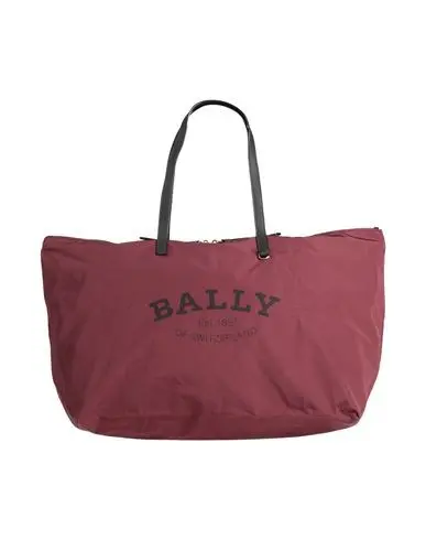 Bally Handbag Burgundy Technical Fibers, Leather - Red