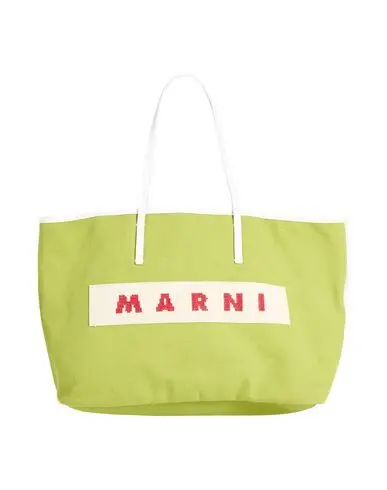 Marni Handbag Cotton, Cow Leather, Brass, Zamak - Green
