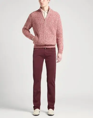 Incotex Cotton Gabardine Stretch Pants - Red