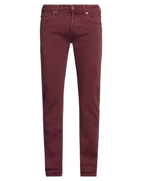 Incotex Cotton Gabardine Stretch Pants - Red