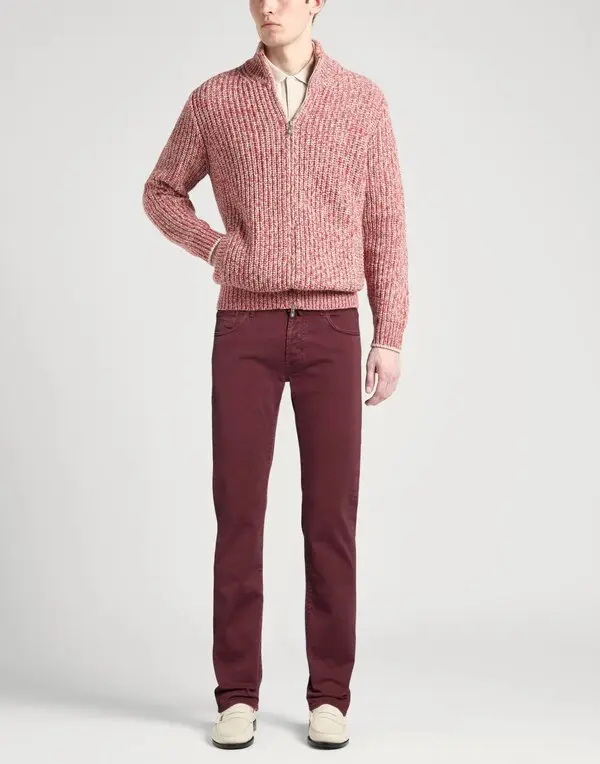 Incotex Cotton Gabardine Stretch Pants - Red
