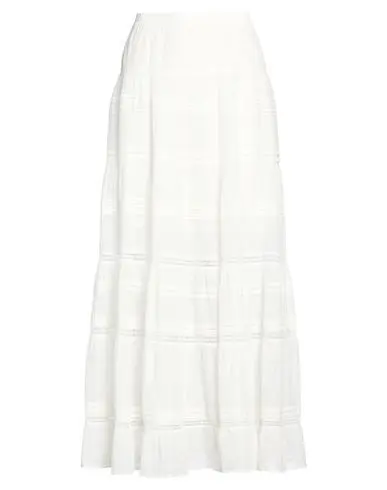TWINSET U & B Maxi Skirt Ivory Size Cotton, Polyamide - White