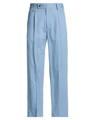 PAOLO PECORA Pantalone Tessuto Pants Light Size Cotton, Linen, Elastane - Blue