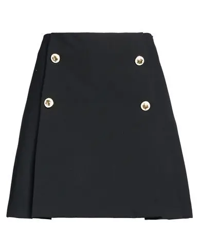Sandro Mini Skirt Size Polyester, Virgin Wool - Black