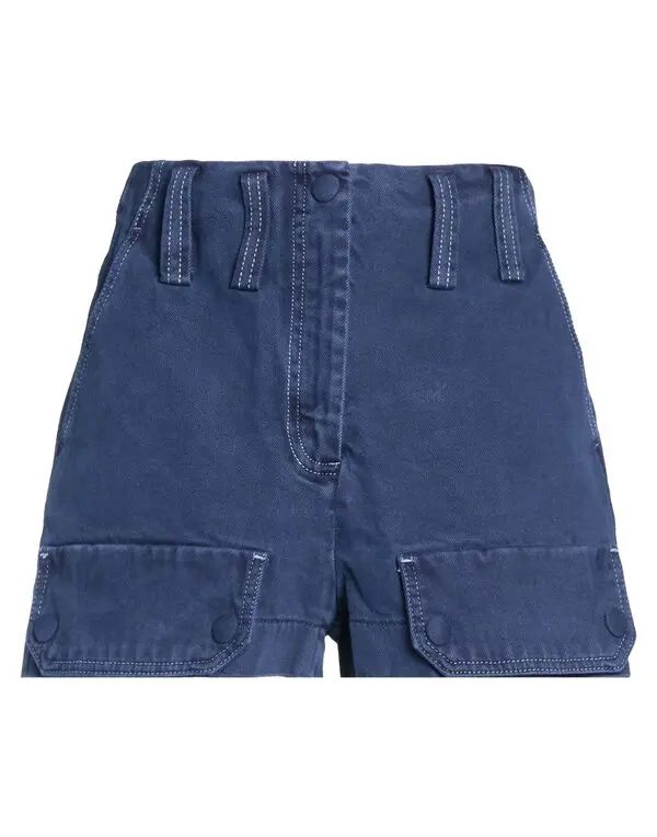 Sandro Cotton Gabardine High Waisted Shorts