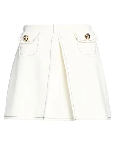 Sandro Mini Skirt Ivory Size Polyester, Elastane - White